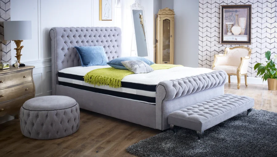 Chesterfield sleigh – Beds HQ
